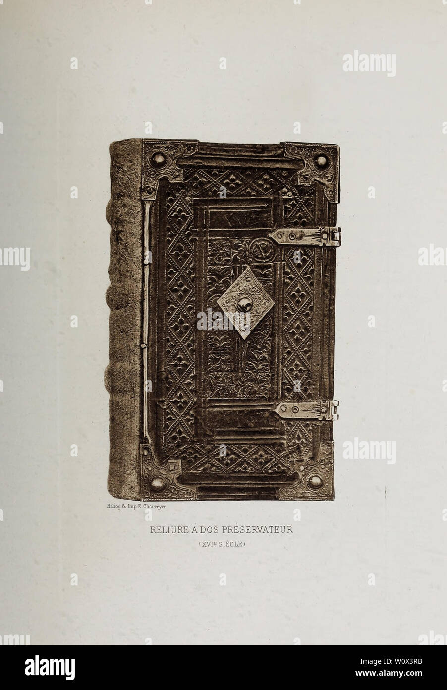 Bookbinding illustration. Retro and old image Stock Photo - Alamy