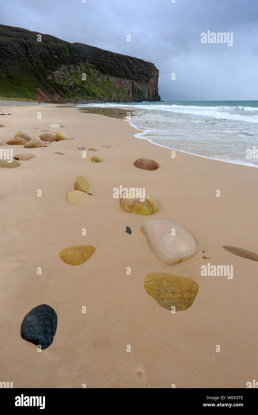 View of Rackwick beach and Bay Hoy Orkney Stock Photo - Alamy