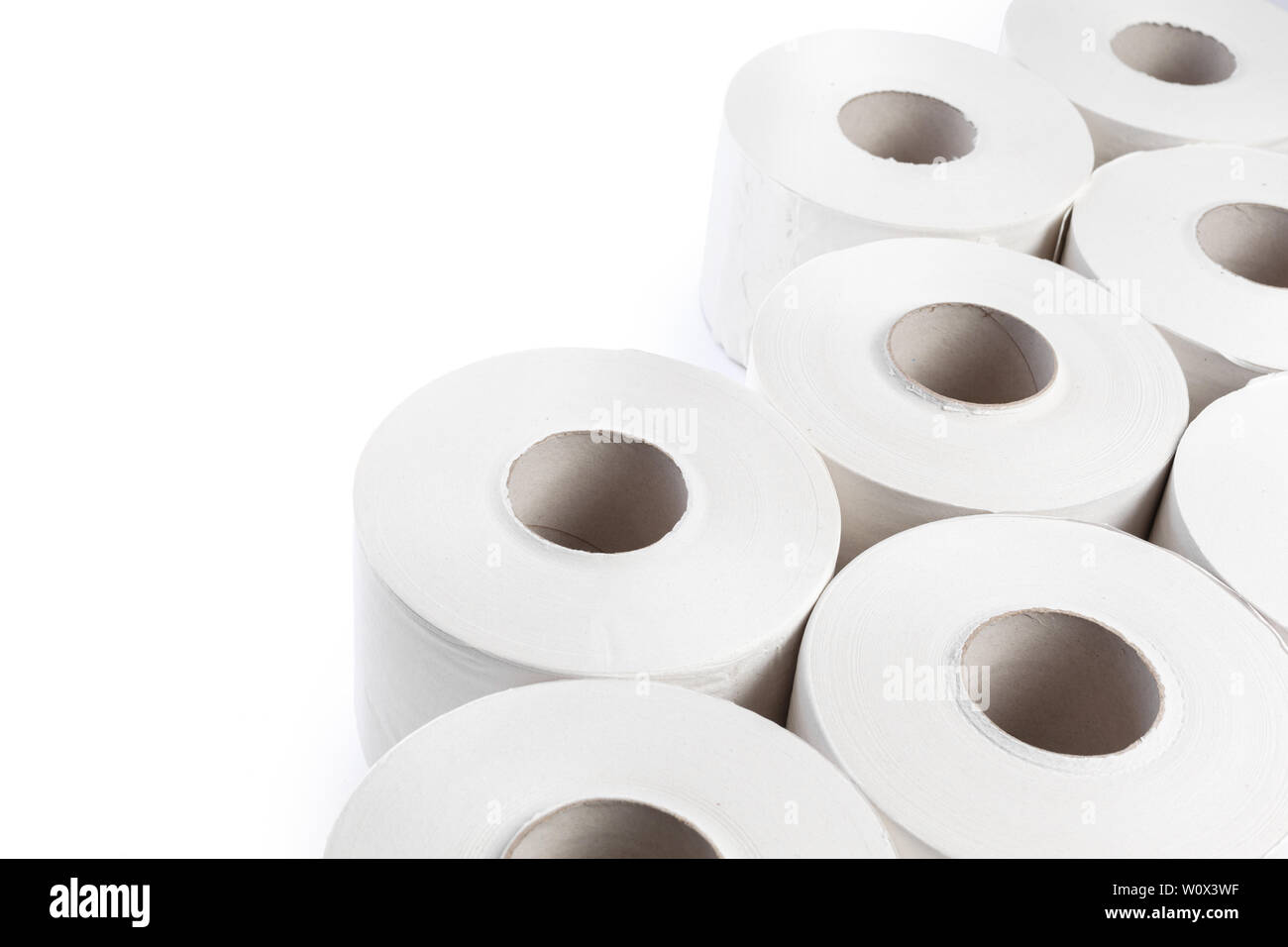 toilet paper on white background Stock Photo - Alamy