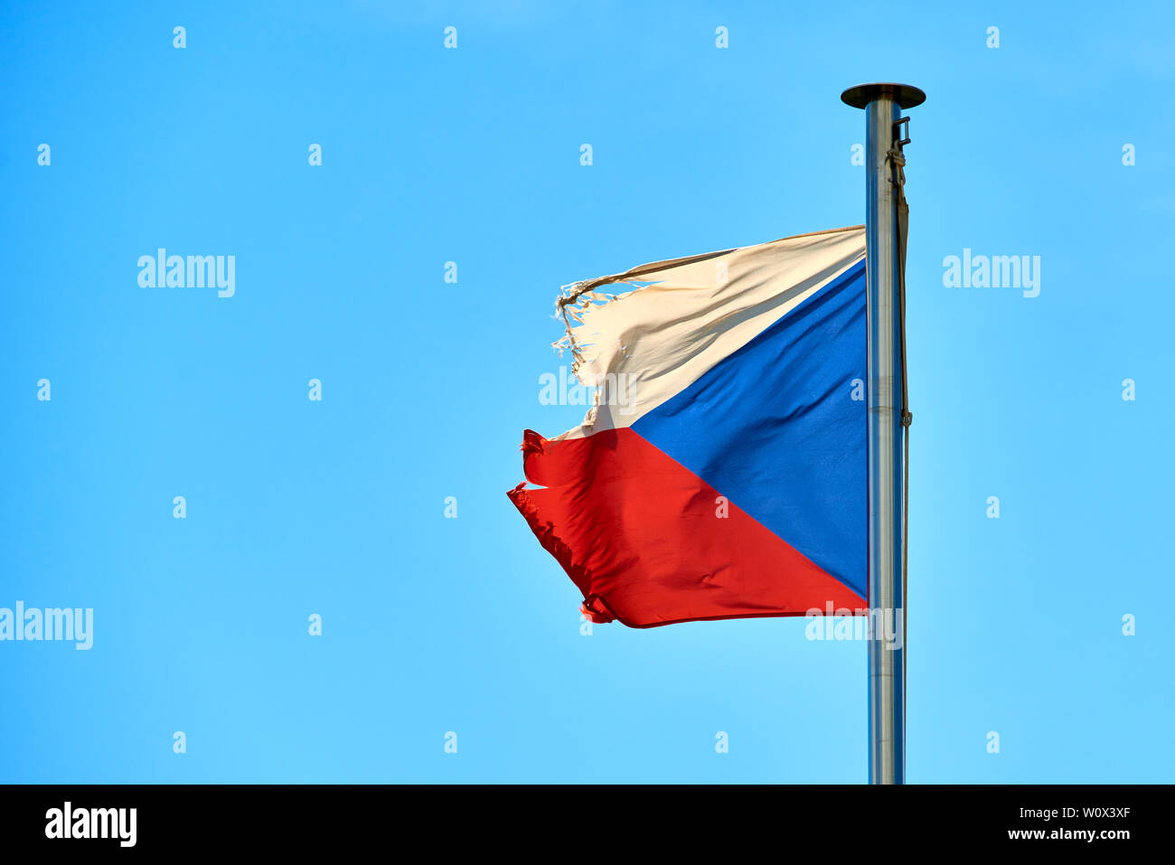 Czech republic flag on flagpole hi-res stock photography and images - Alamy