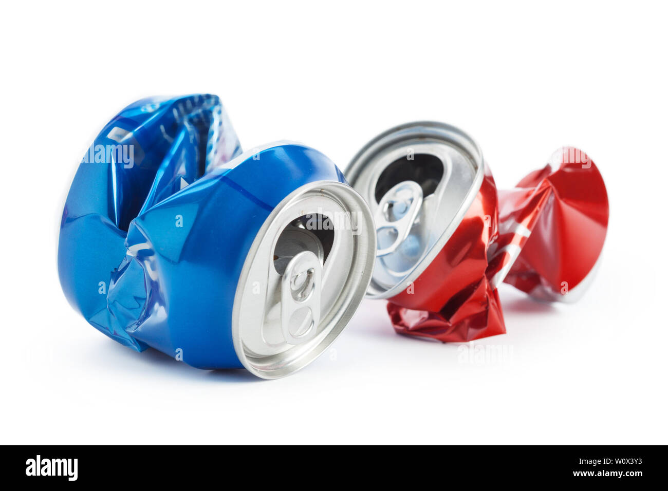 Compressed cans isolated on a white background Stock Photo - Alamy