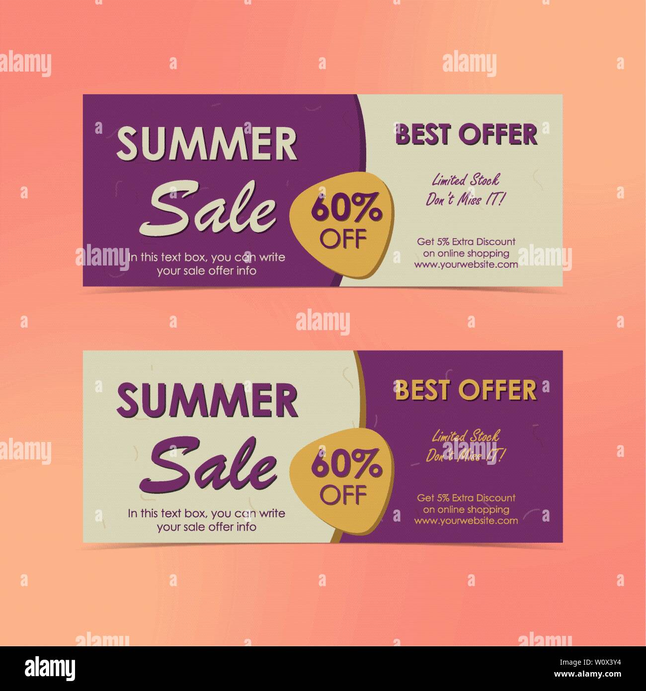 Promotion web banner vector vectors hi-res stock photography and images ...