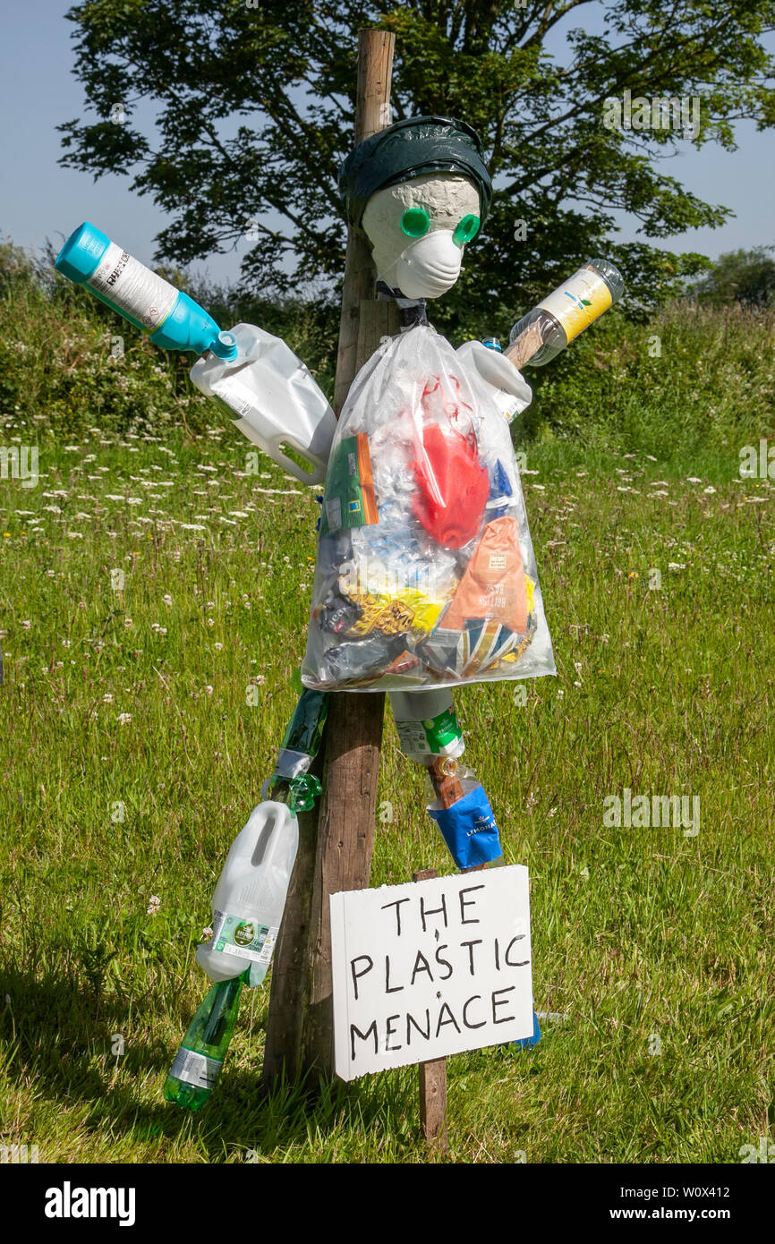 The plastic menace at Halsall, Lancashire. 28th June 2019. UK Weather ...