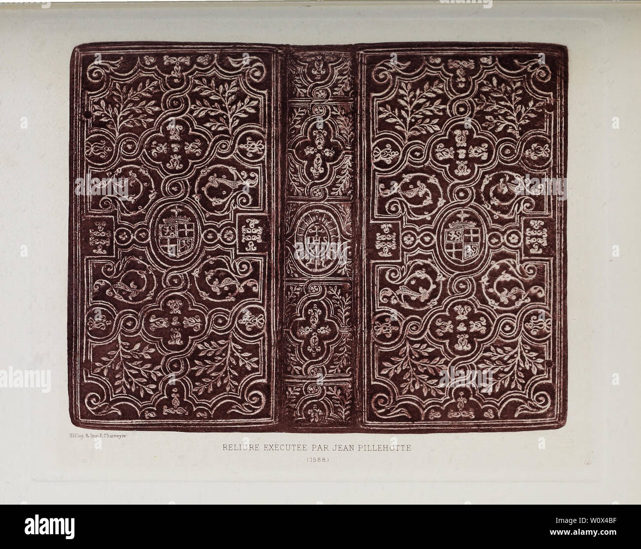 Bookbinding illustration. Retro and old image Stock Photo - Alamy