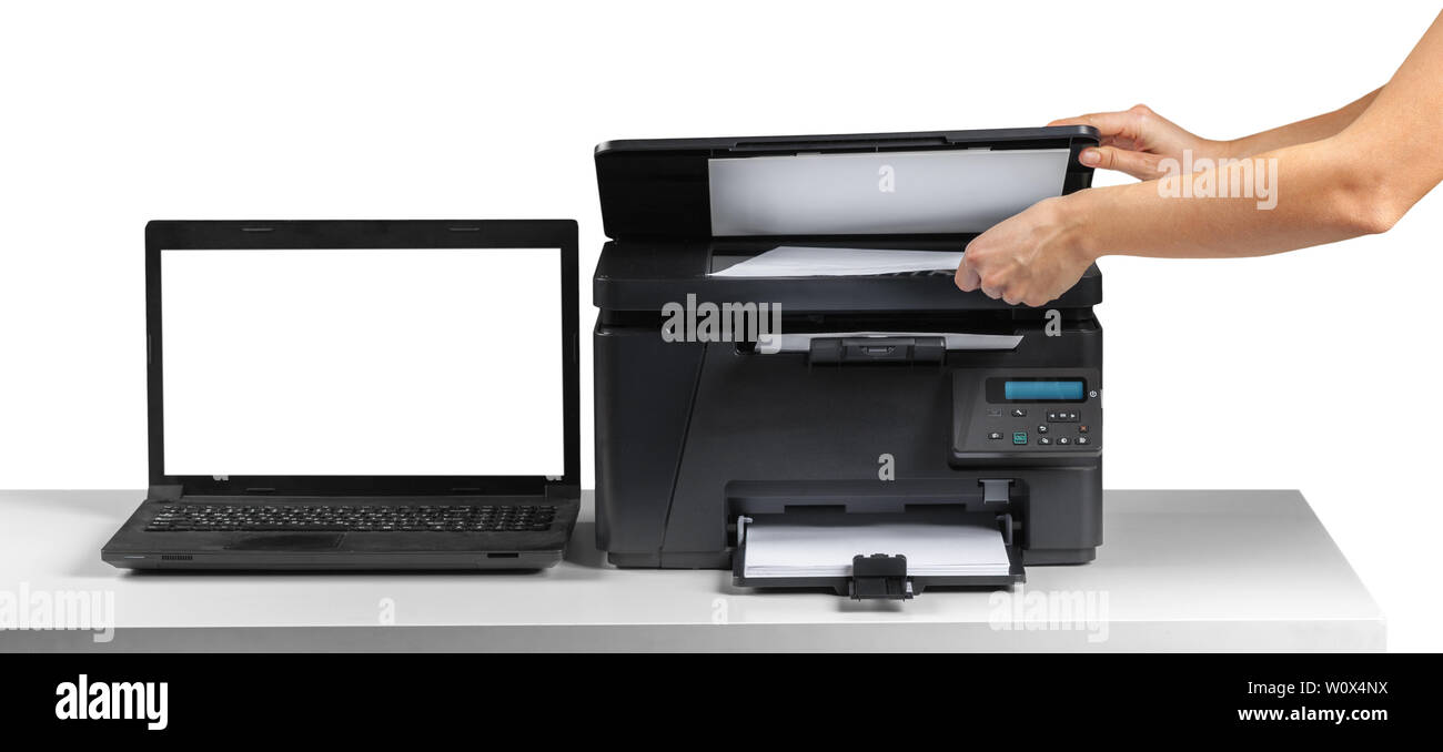 office desktop printer Stock Photo - Alamy