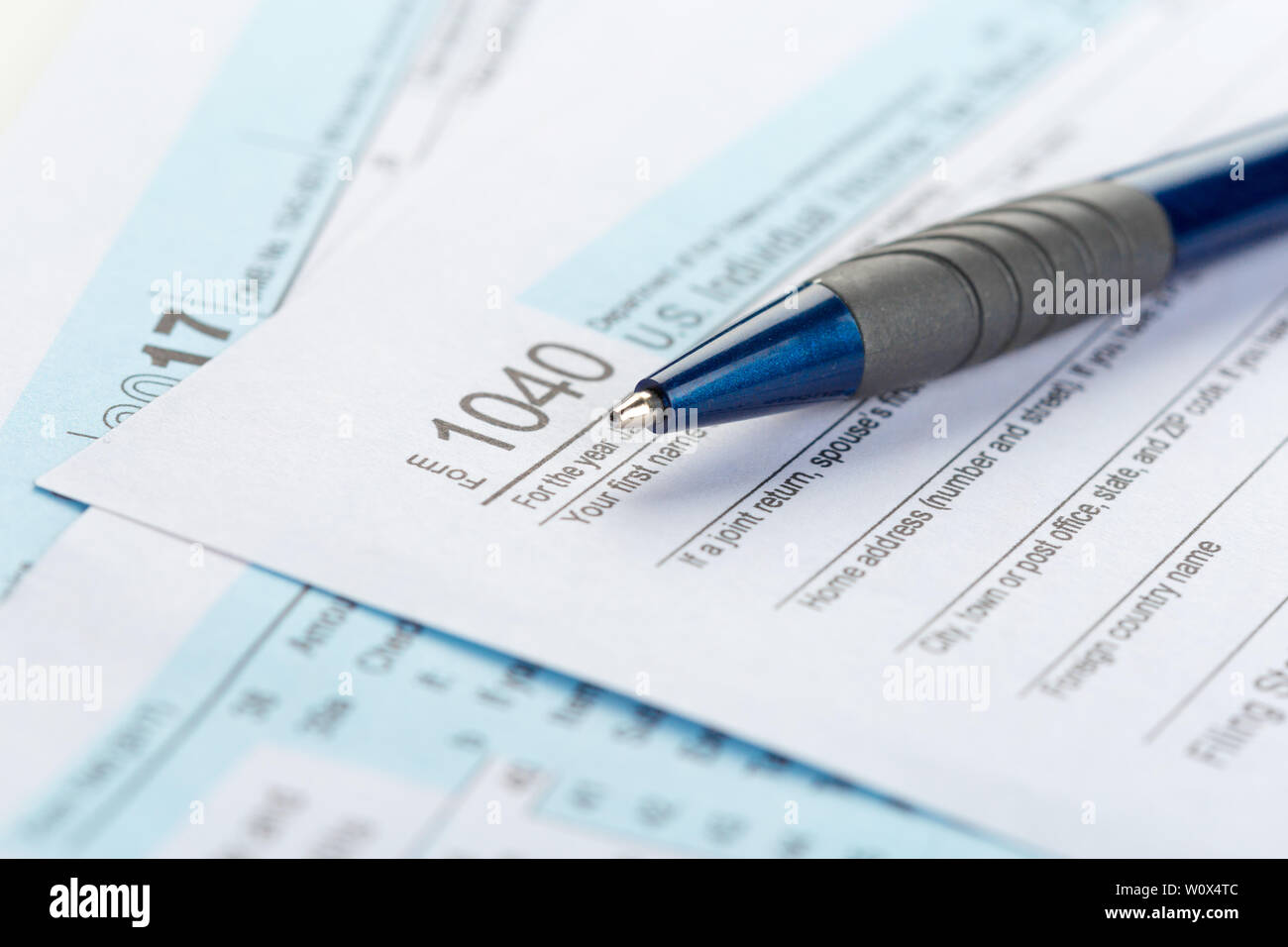 Tax forms, close up Stock Photo - Alamy