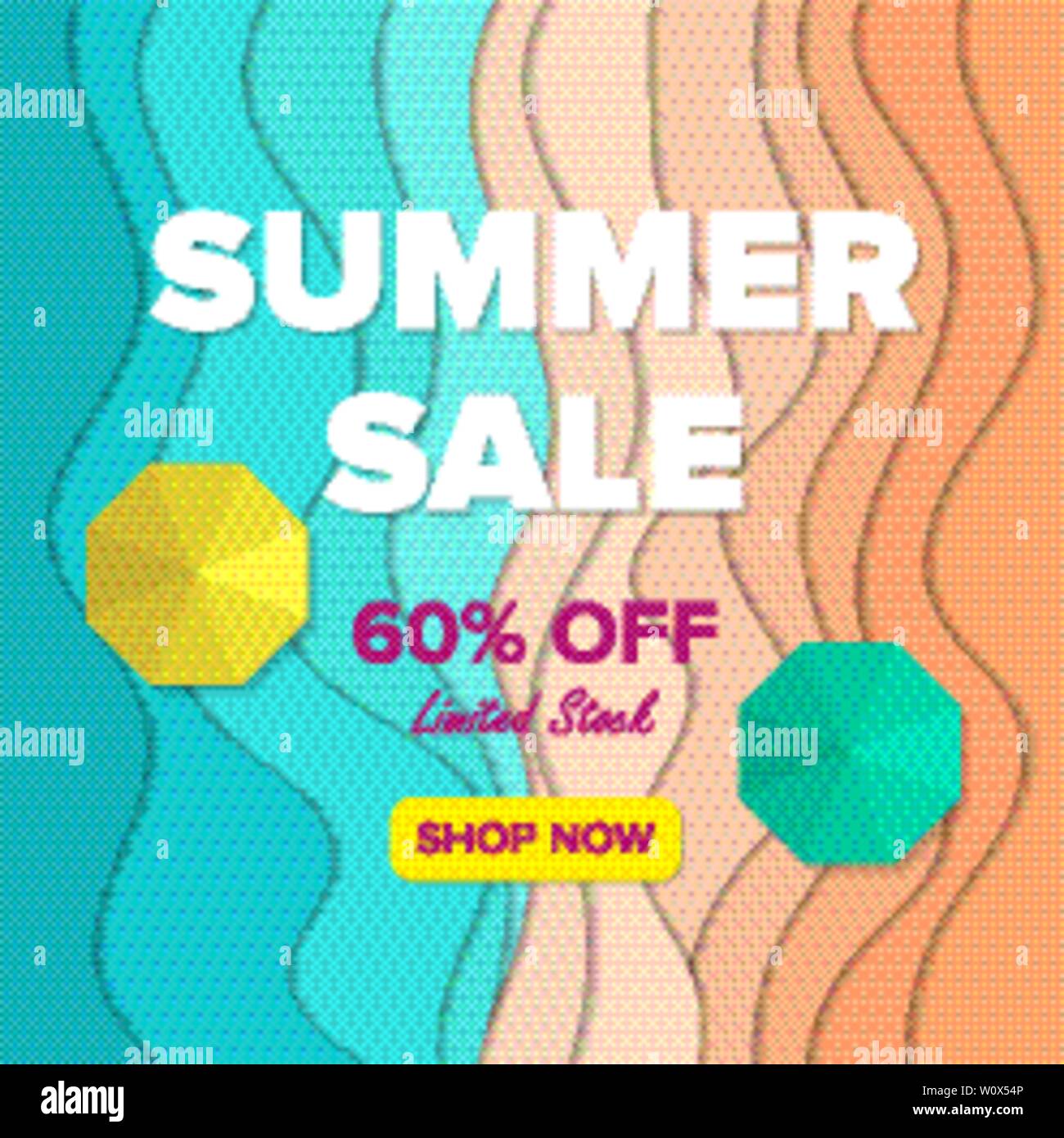 Summer sale banner template, aerial view of summer beach background ...
