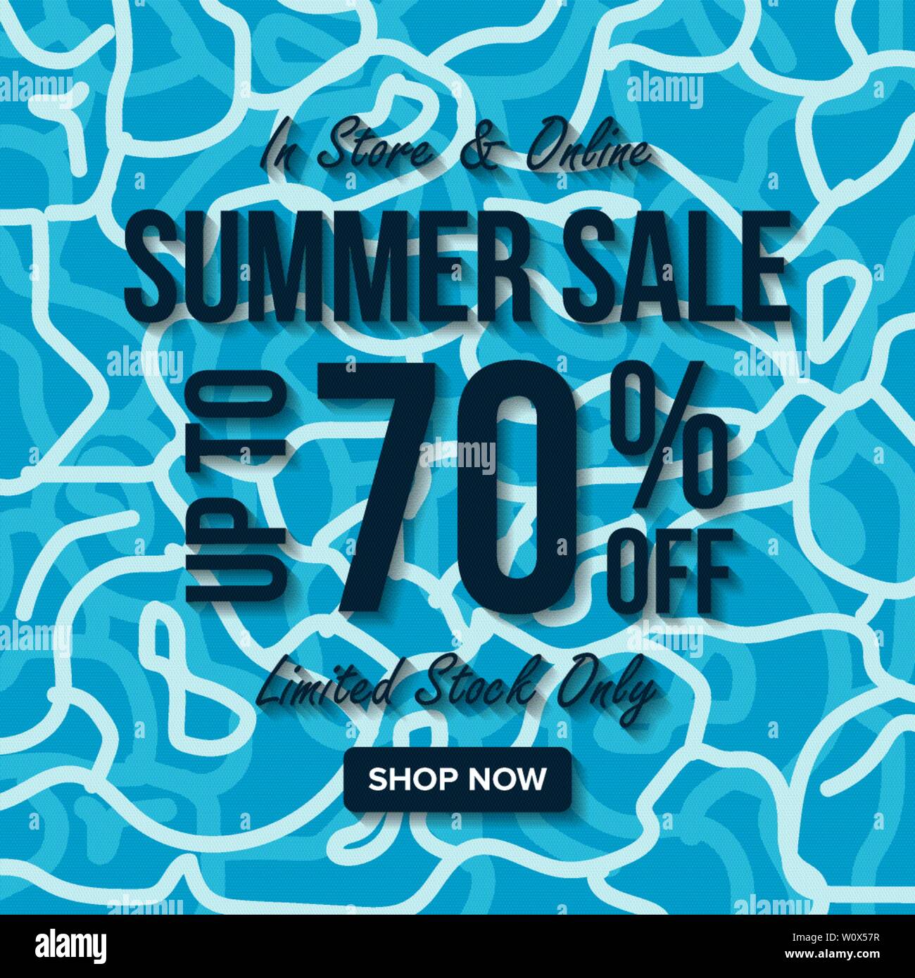 Summer sale banner template, aerial view of summer beach background ...