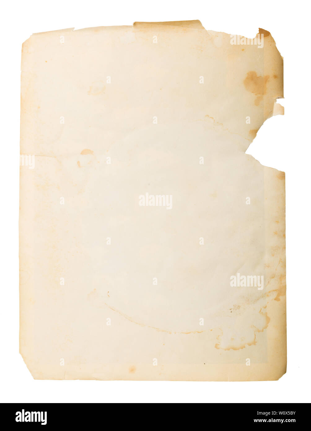 Old paper on white background Stock Photo - Alamy