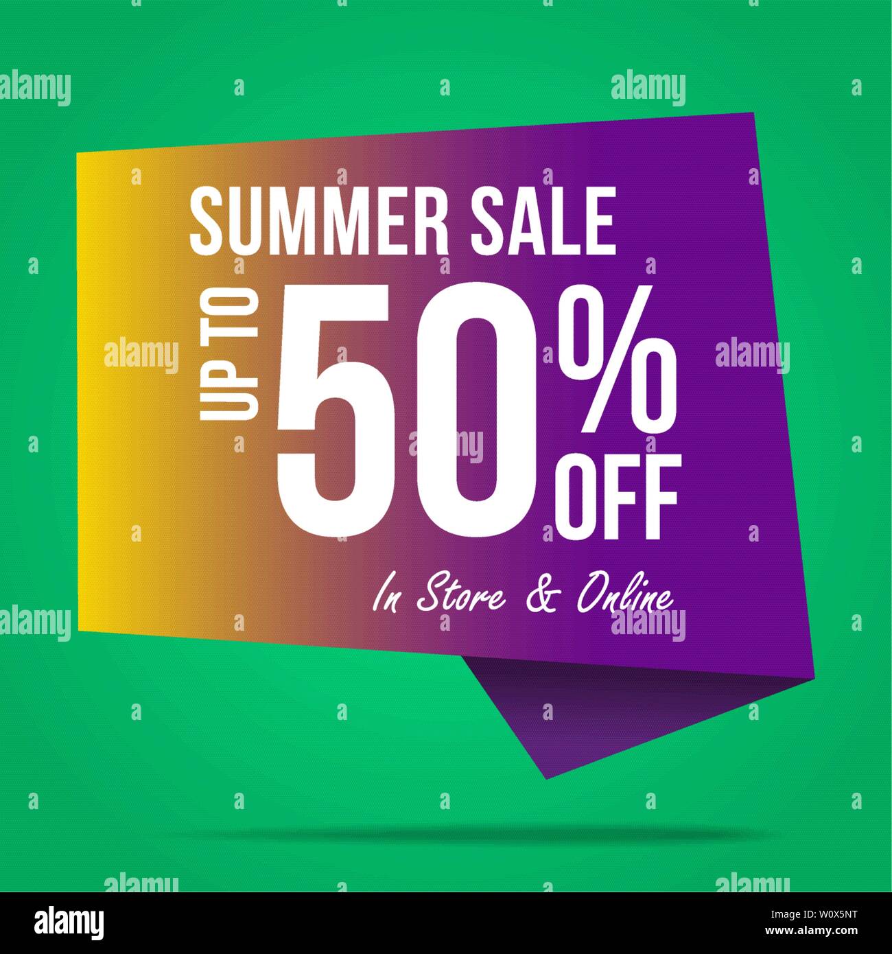 Summer sale 50% offer label sticker, sale discount price tag, label ...