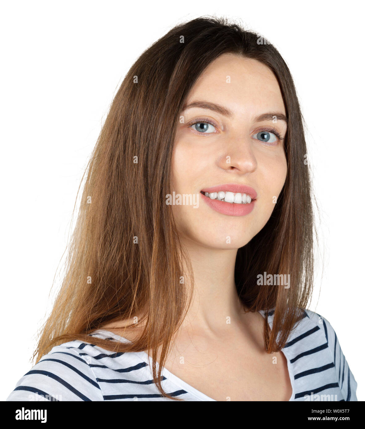 Young caucasian beautiful woman portrait isolated on white background ...