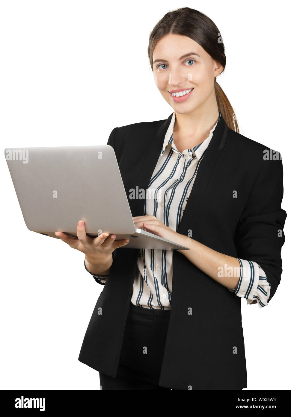 Young female receptionist in formal hi-res stock photography and images ...