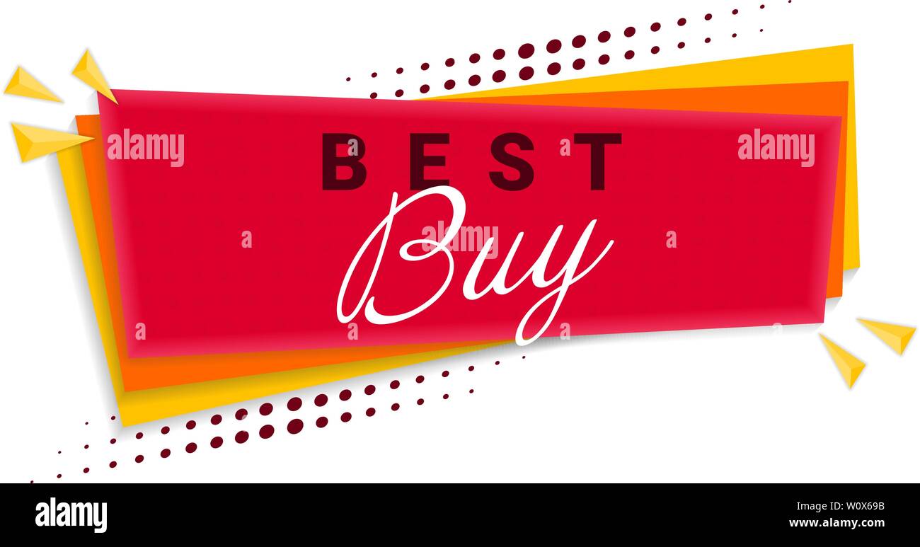 Red Vector Illustration Sign Best Buy. Illustrations For Promotion ...