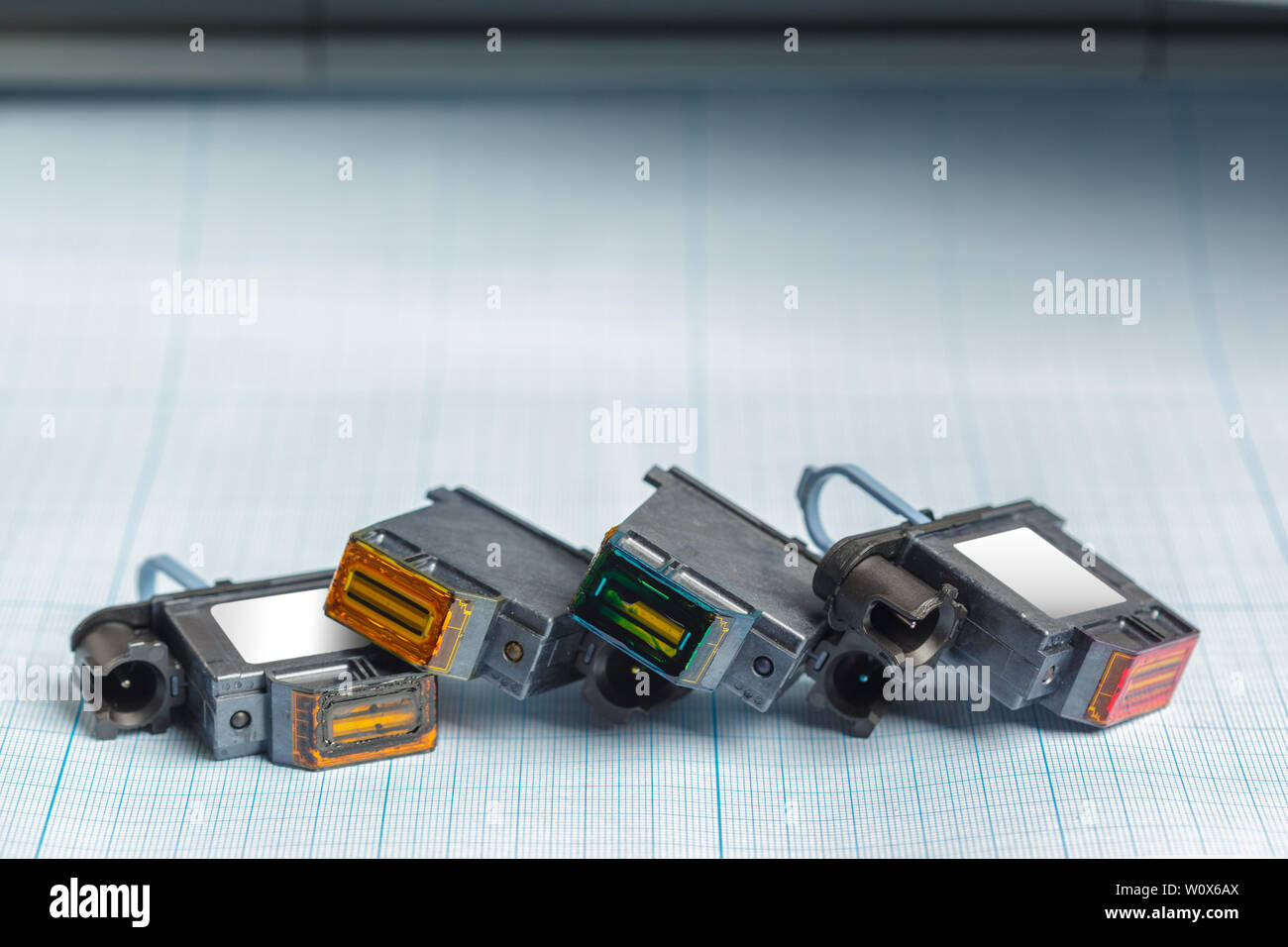 Detail of computer printer ink cartridges Stock Photo - Alamy