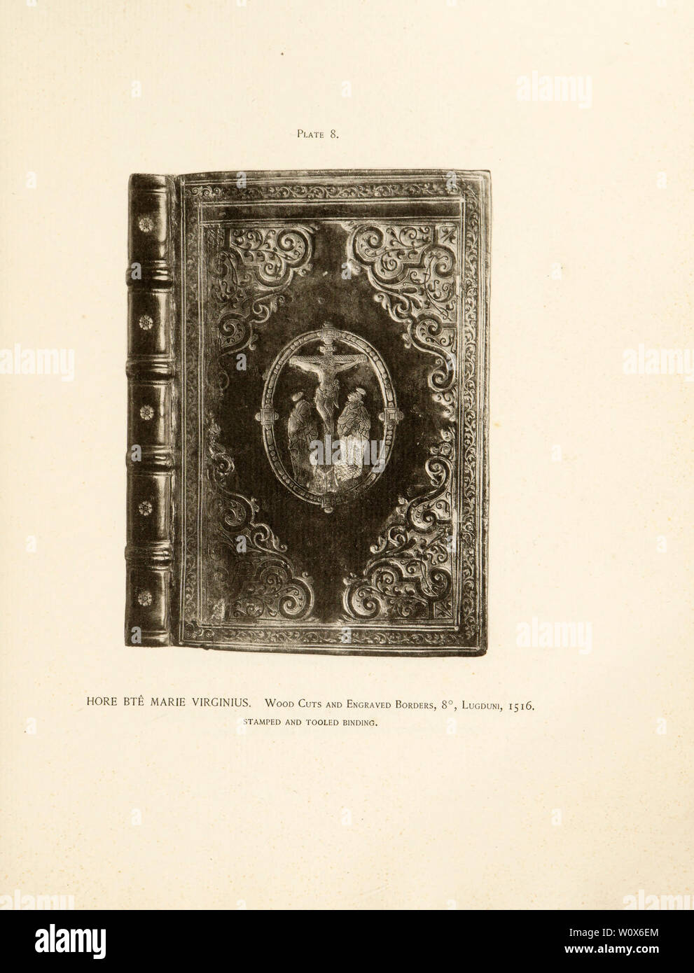 Bookbinding illustration. Retro and old image Stock Photo - Alamy