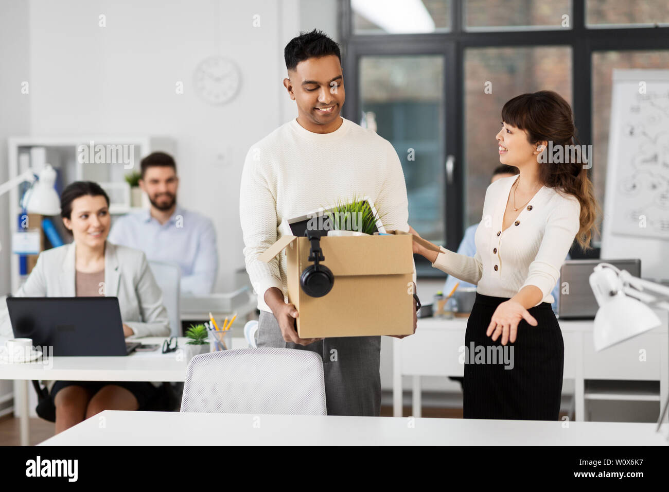 New employee desk hi-res stock photography and images - Alamy