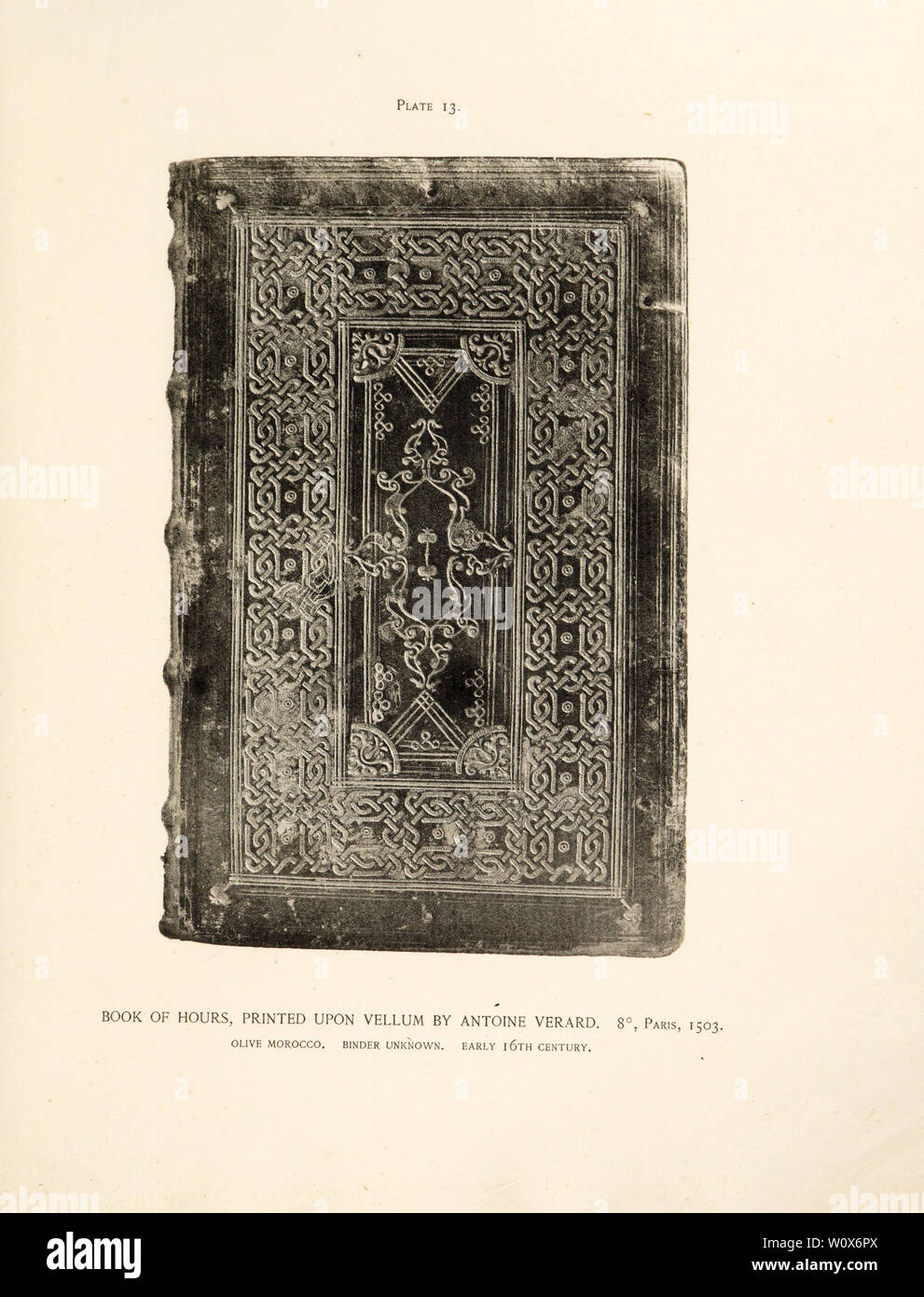 Bookbinding illustration. Retro and old image Stock Photo - Alamy