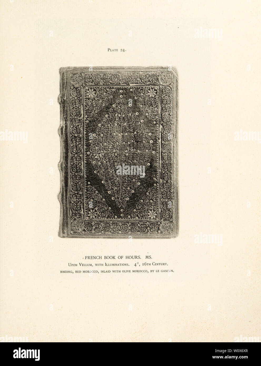 Bookbinding illustration. Retro and old image Stock Photo - Alamy