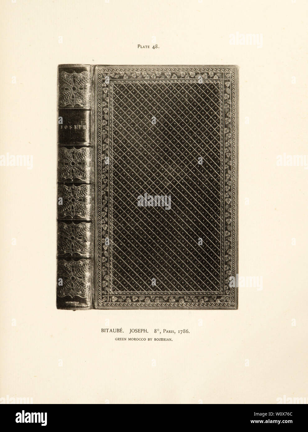 Bookbinding illustration. Retro and old image Stock Photo - Alamy