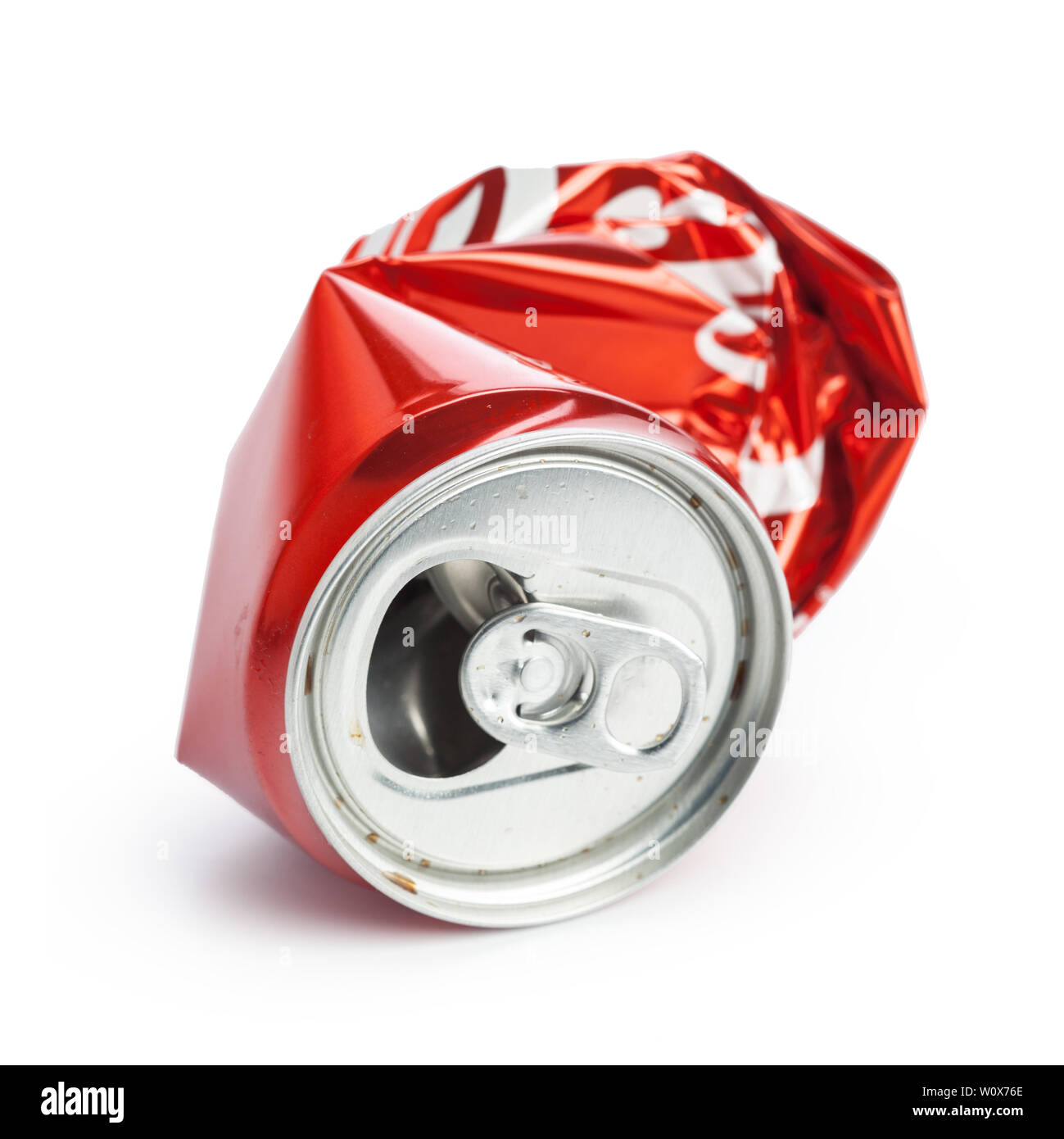 Compressed cans isolated on a white background Stock Photo - Alamy