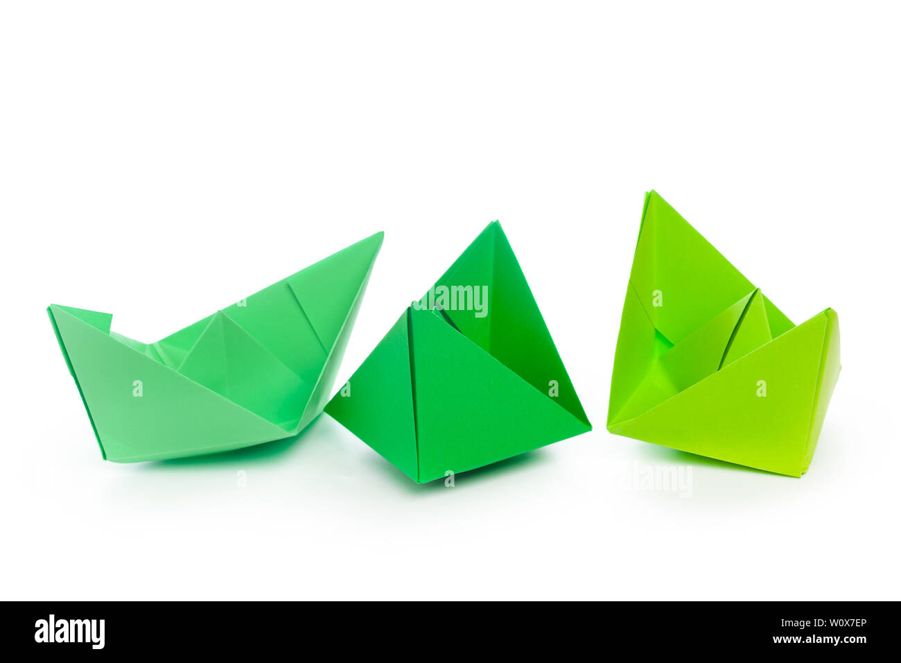 paper ships isolated on white Stock Photo - Alamy