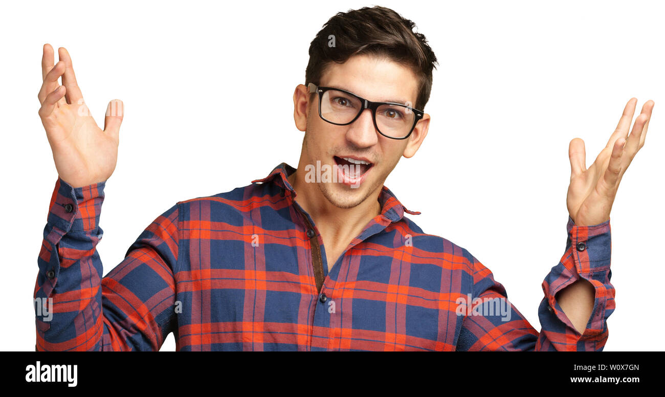 Young caucasian man in rage portrait isolated on white background Stock ...