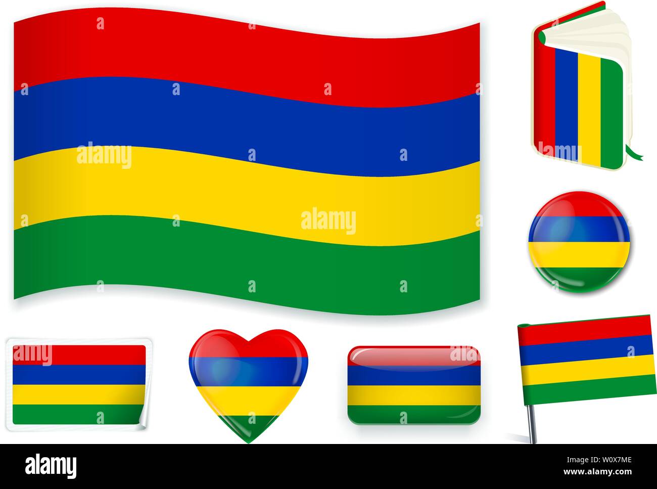 Mauritius national flag hi-res stock photography and images - Alamy