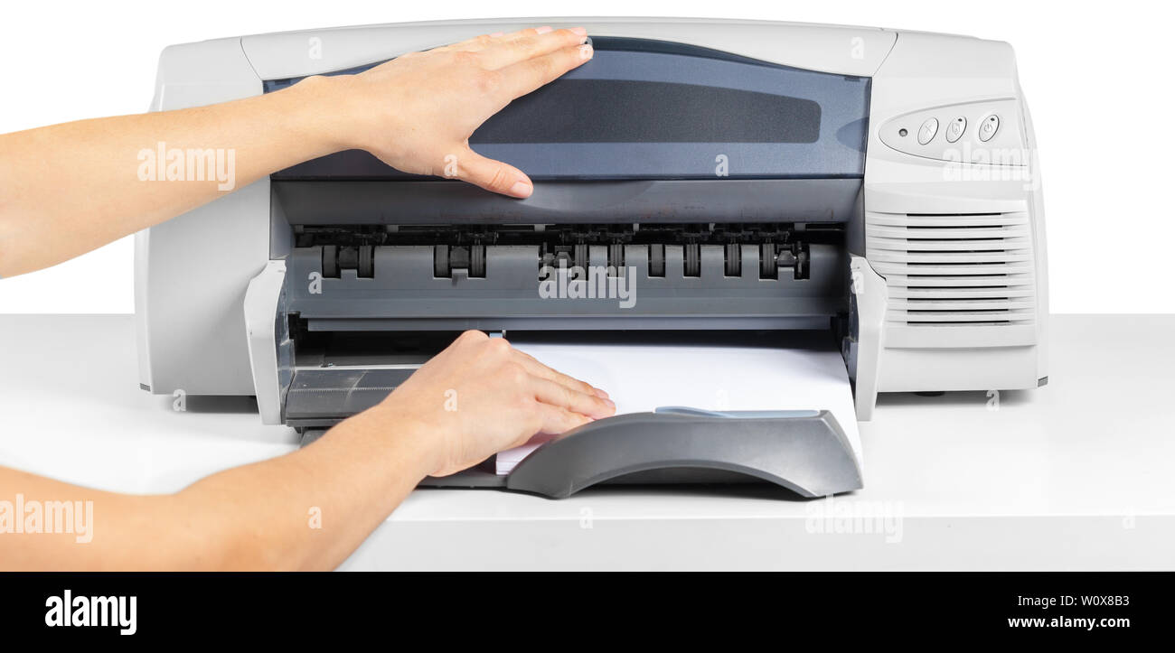 office desktop printer Stock Photo - Alamy