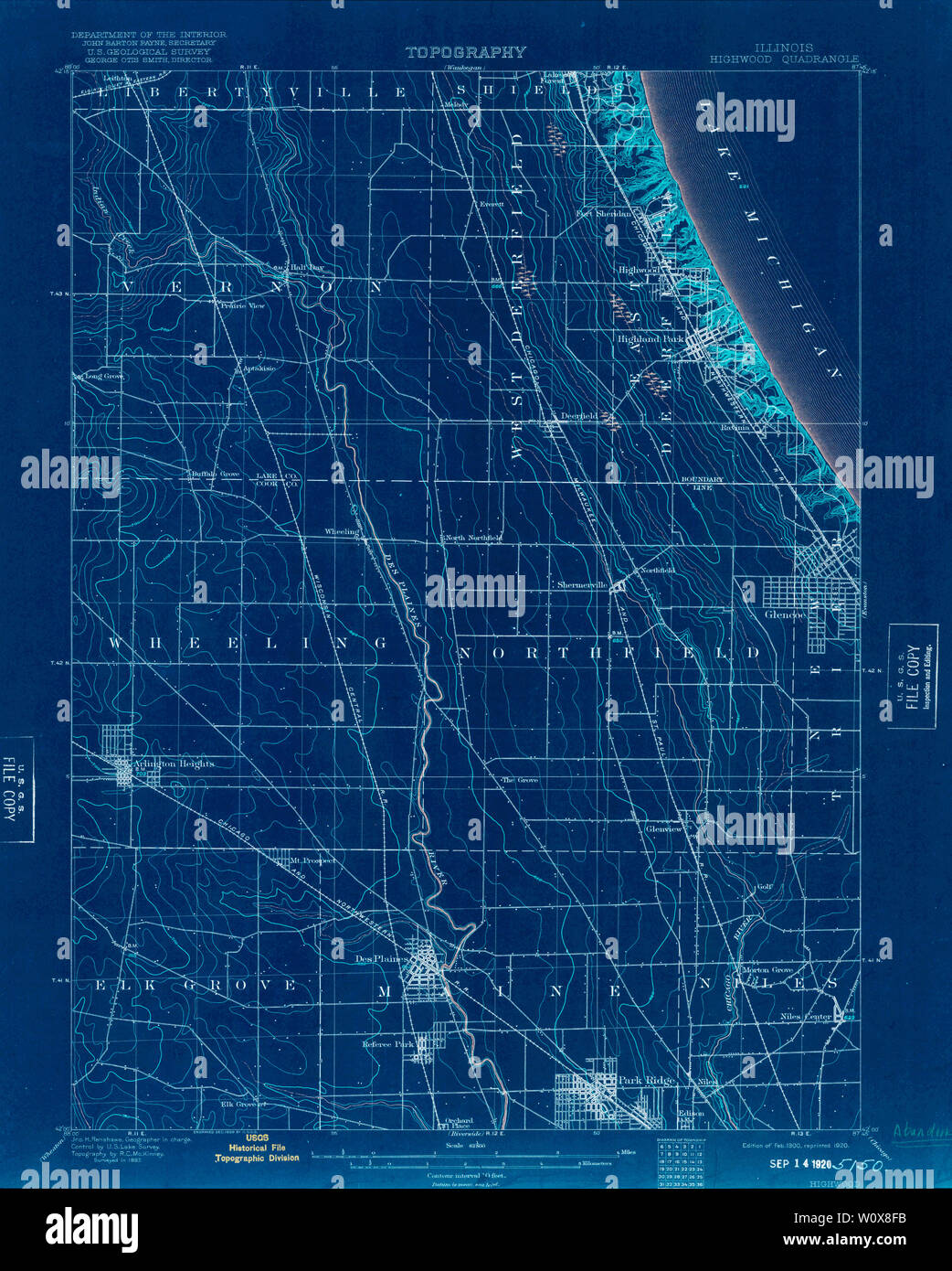 USGS TOPO Map Illinois IL Highwood 309571 1900 62500 Inverted ...