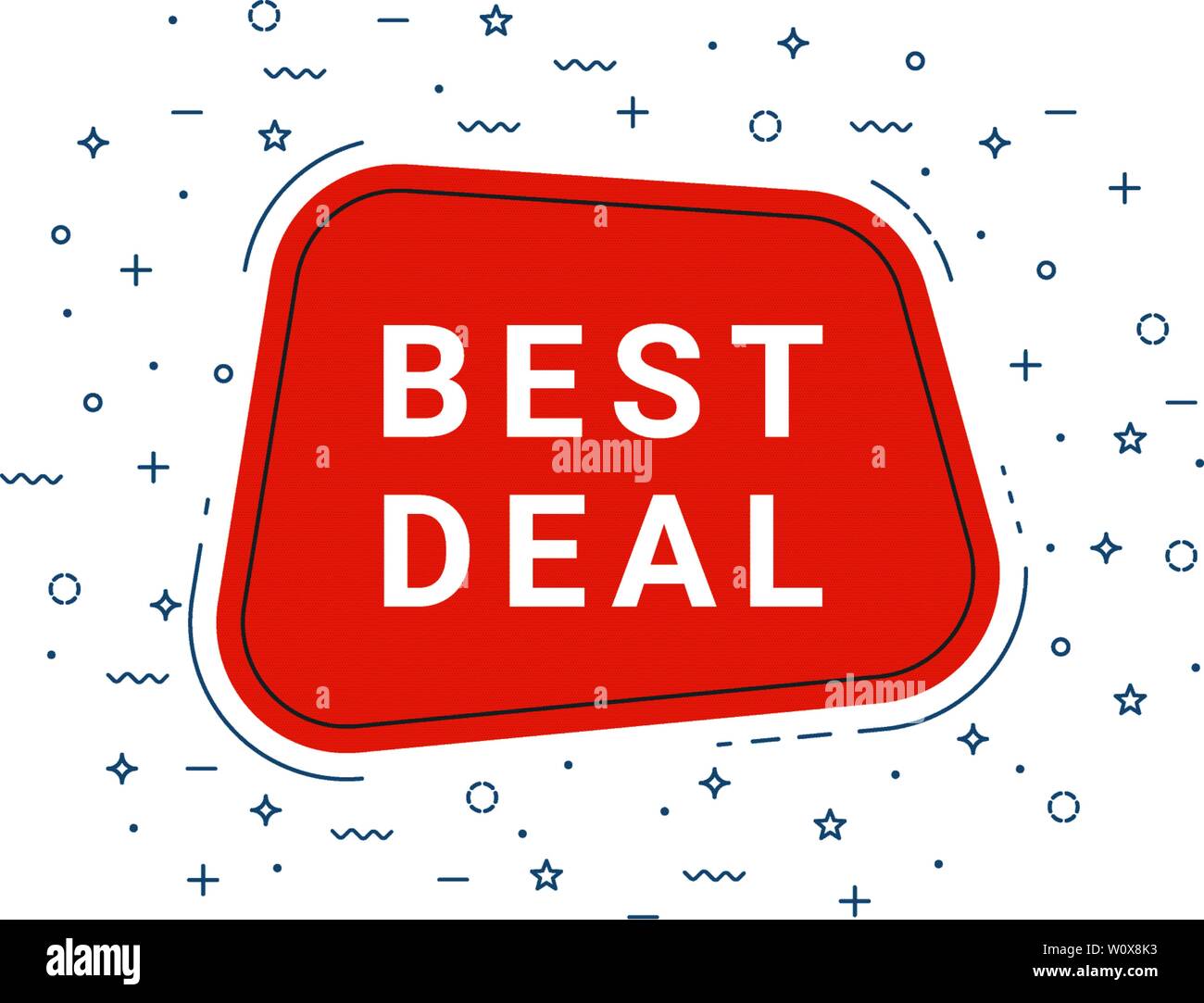 Red Best Deal Speech Bubble. Loudspeaker. Illustrations For Promotion ...