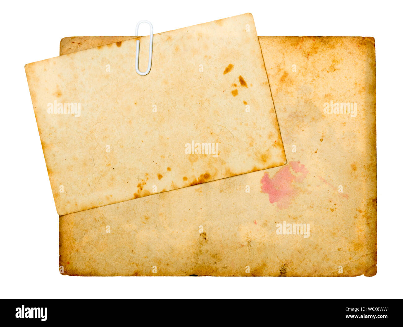 Old paper on white background Stock Photo - Alamy