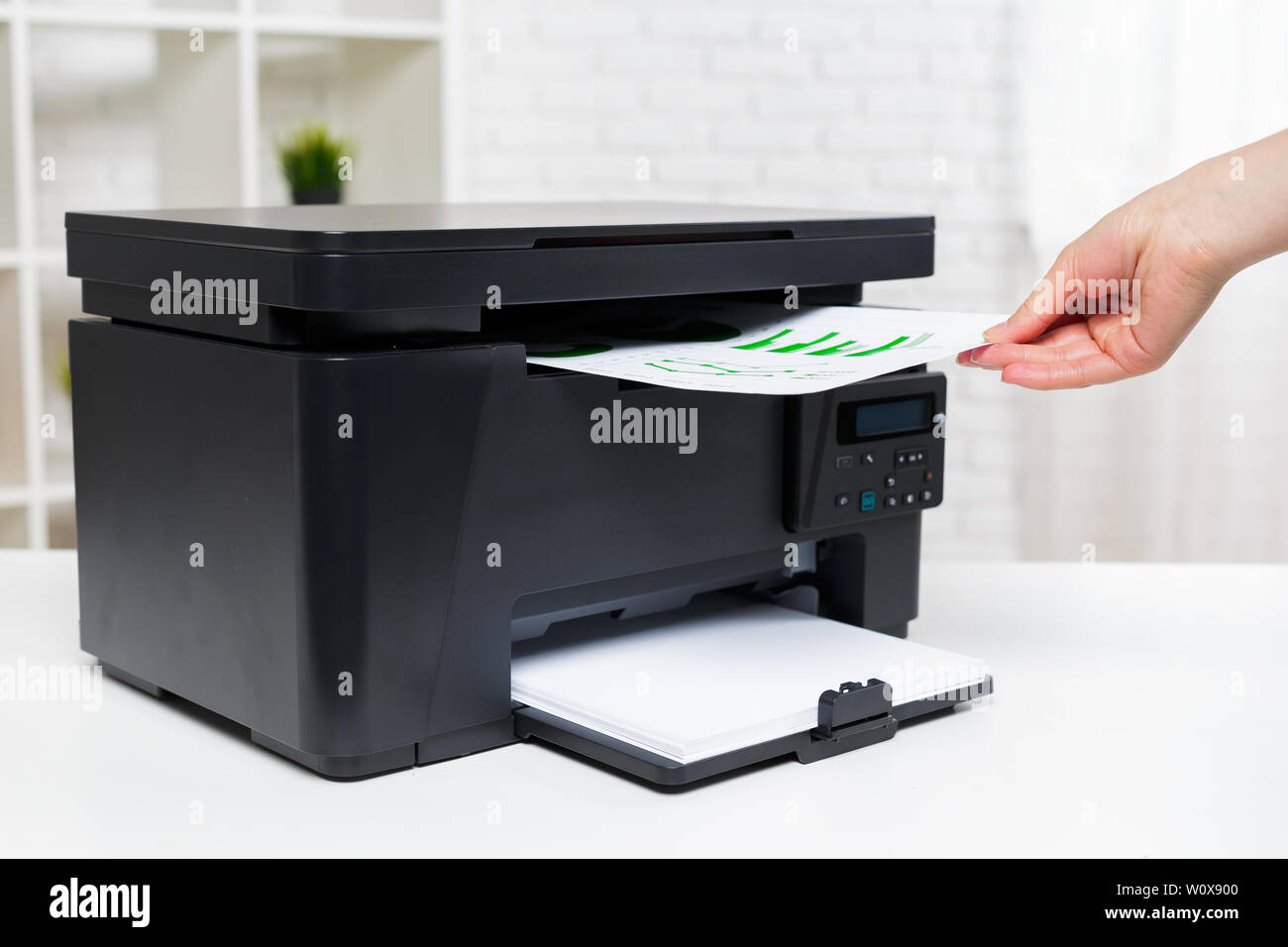 printer in office Stock Photo - Alamy