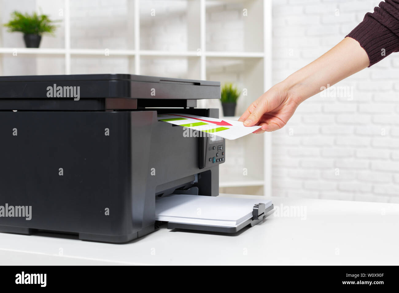 printer in office Stock Photo - Alamy