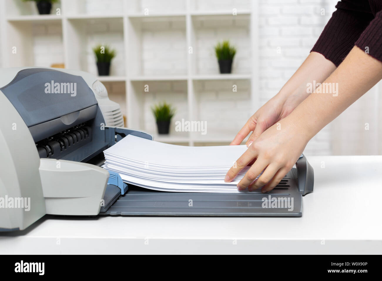 printer in office Stock Photo - Alamy