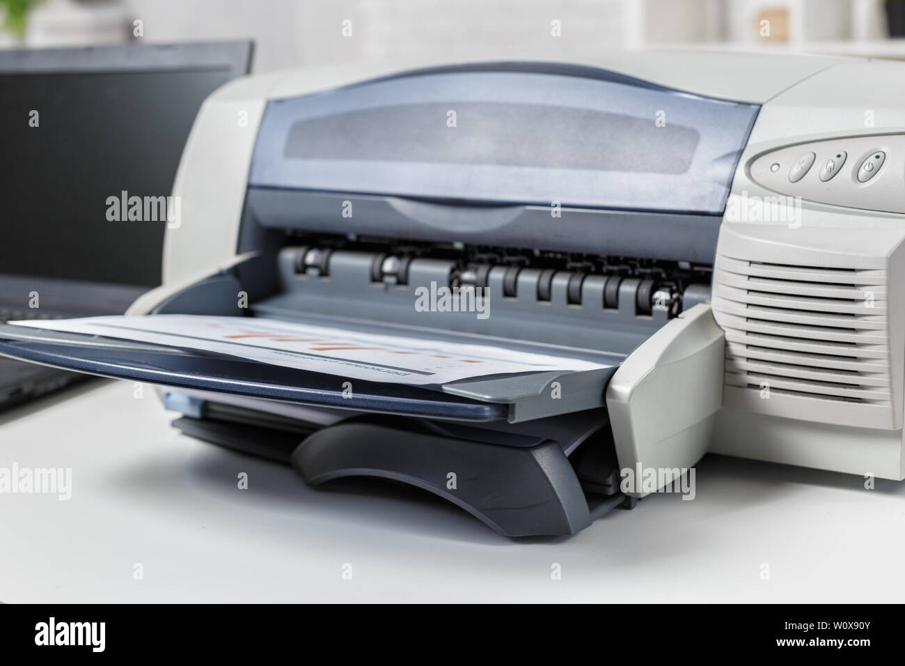 printer in office Stock Photo - Alamy