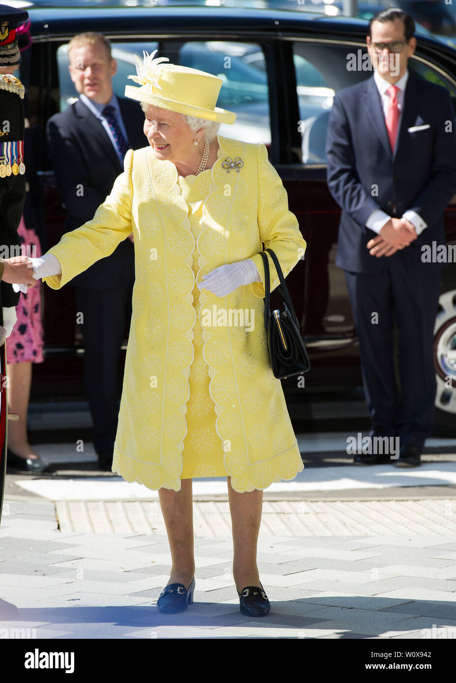 Cumbernauld, UK. 28 June 2019. PICTURED: Her Majesty The Queen. On ...