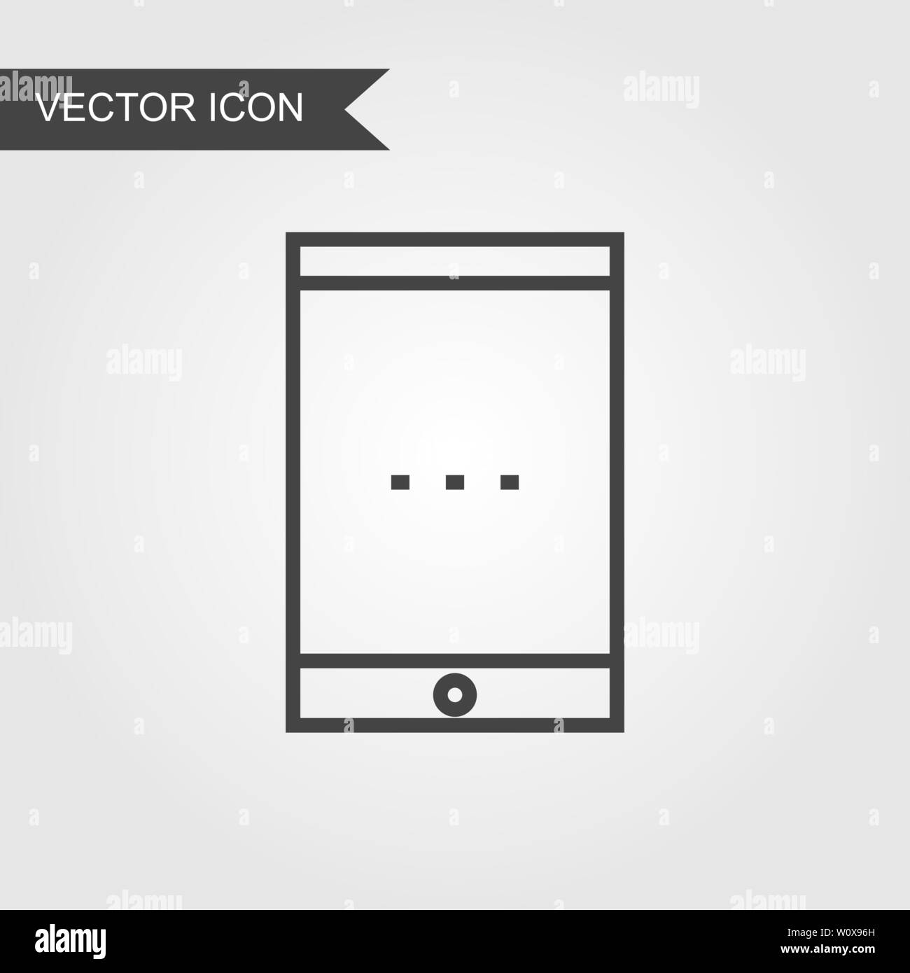 Mobile phone line icon. Vector mail linear style for web site page ...