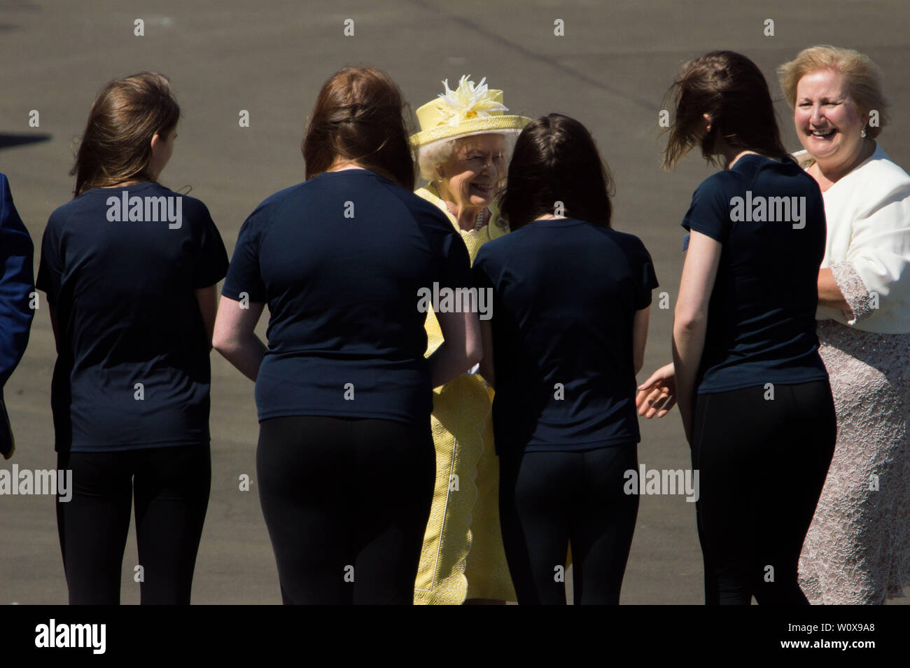 Cumbernauld, UK. 28 June 2019. PICTURED: Her Majesty The Queen. On ...