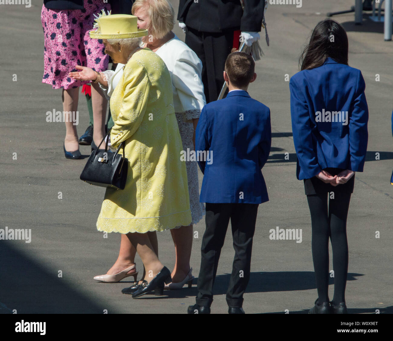 Cumbernauld, UK. 28 June 2019. PICTURED: Her Majesty The Queen. On ...