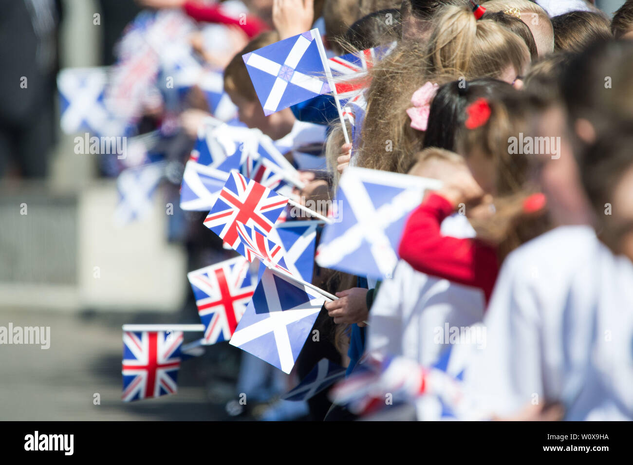 Cumbernauld, UK. 28 June 2019. PICTURED: Her Majesty The Queen. On ...