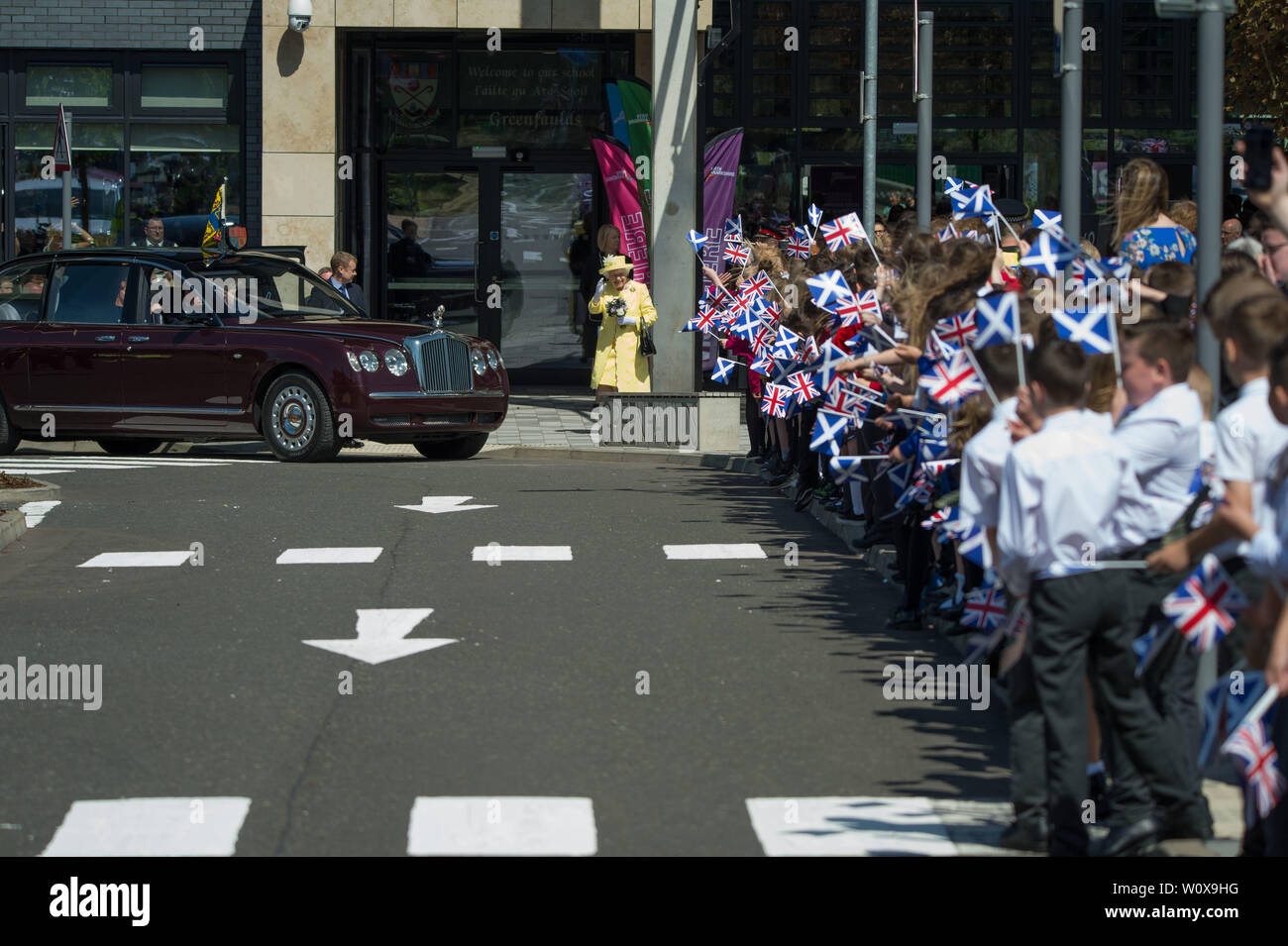 Cumbernauld, UK. 28 June 2019. PICTURED: Her Majesty The Queen. On ...
