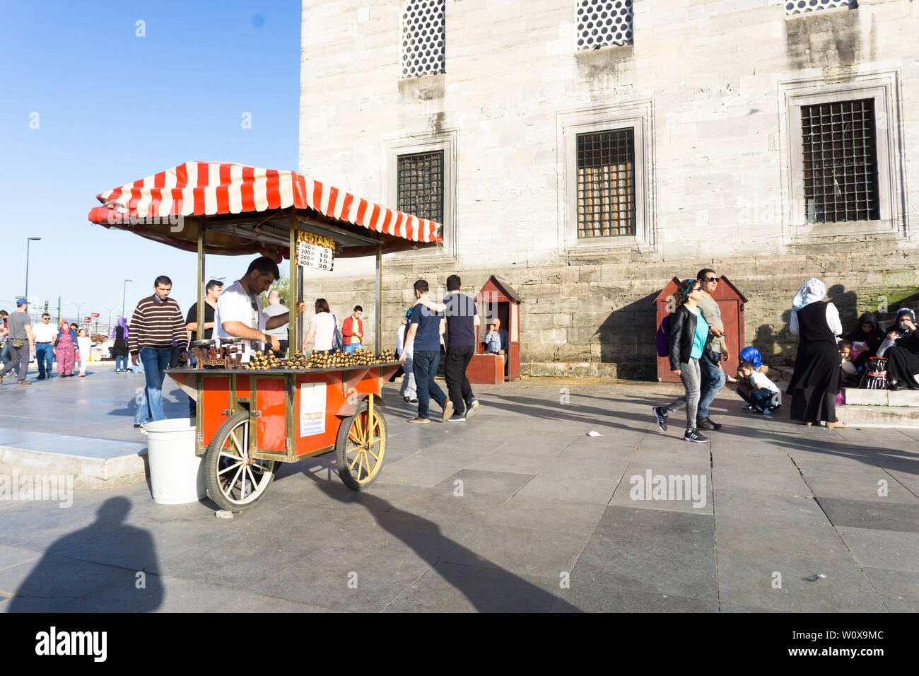 Istanbul, Istanbul Province / Turkey: 17 April, 2016: street vendors in ...