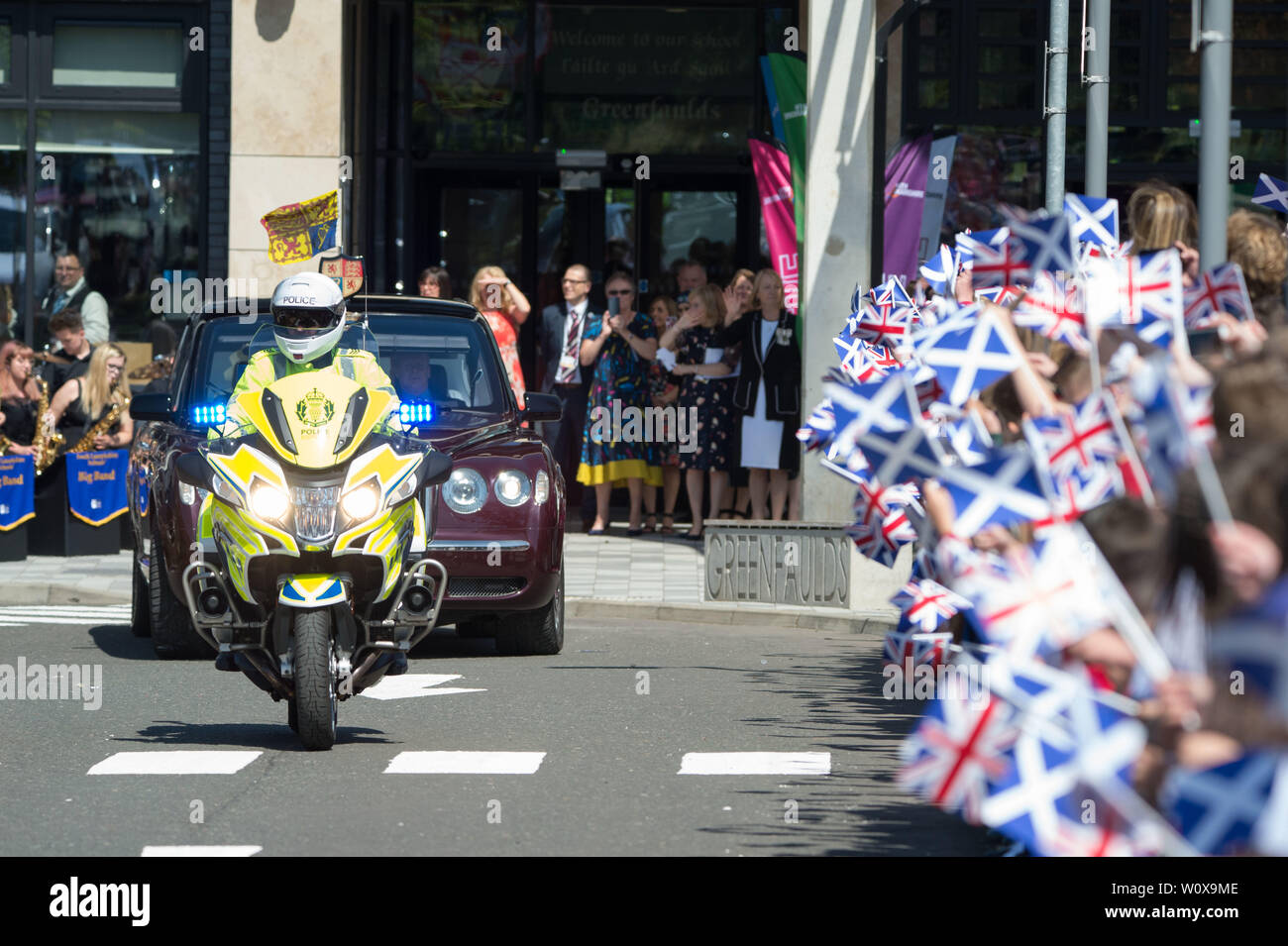 Cumbernauld, UK. 28 June 2019. PICTURED: Her Majesty The Queen. On ...