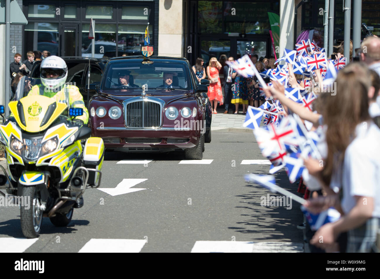 Cumbernauld, UK. 28 June 2019. PICTURED: Her Majesty The Queen. On ...
