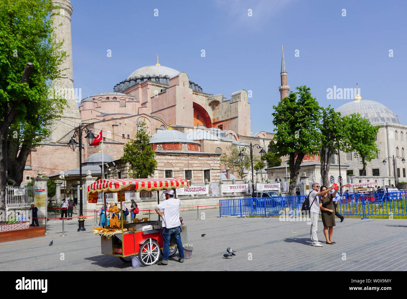Istanbul, Istanbul Province / Turkey: 17 April, 2016: street vendors in ...