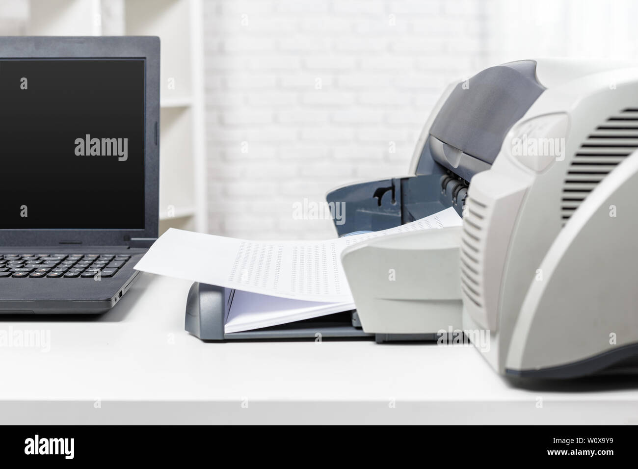 printer in office Stock Photo - Alamy