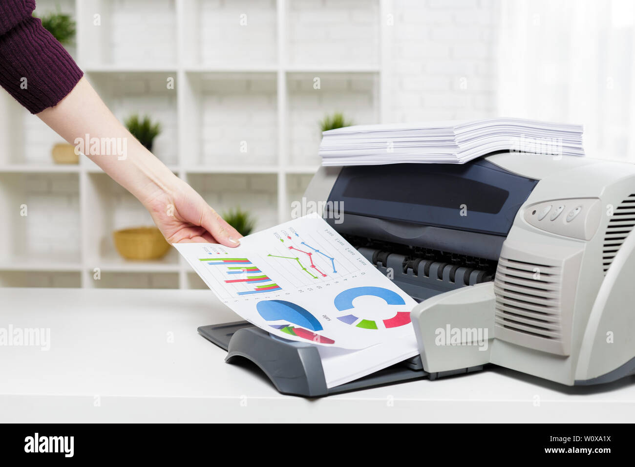 printer in office Stock Photo - Alamy