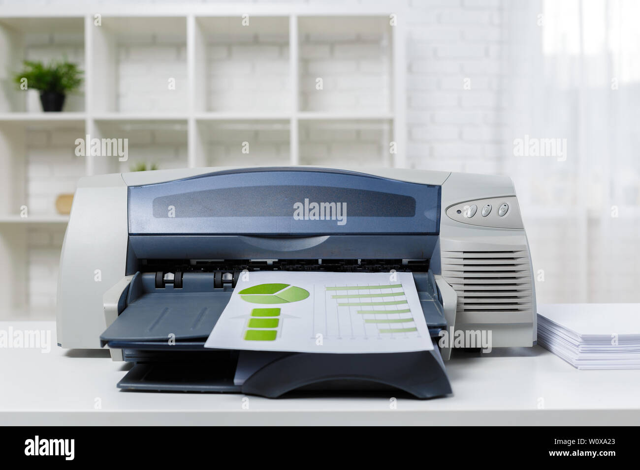 printer in office Stock Photo - Alamy