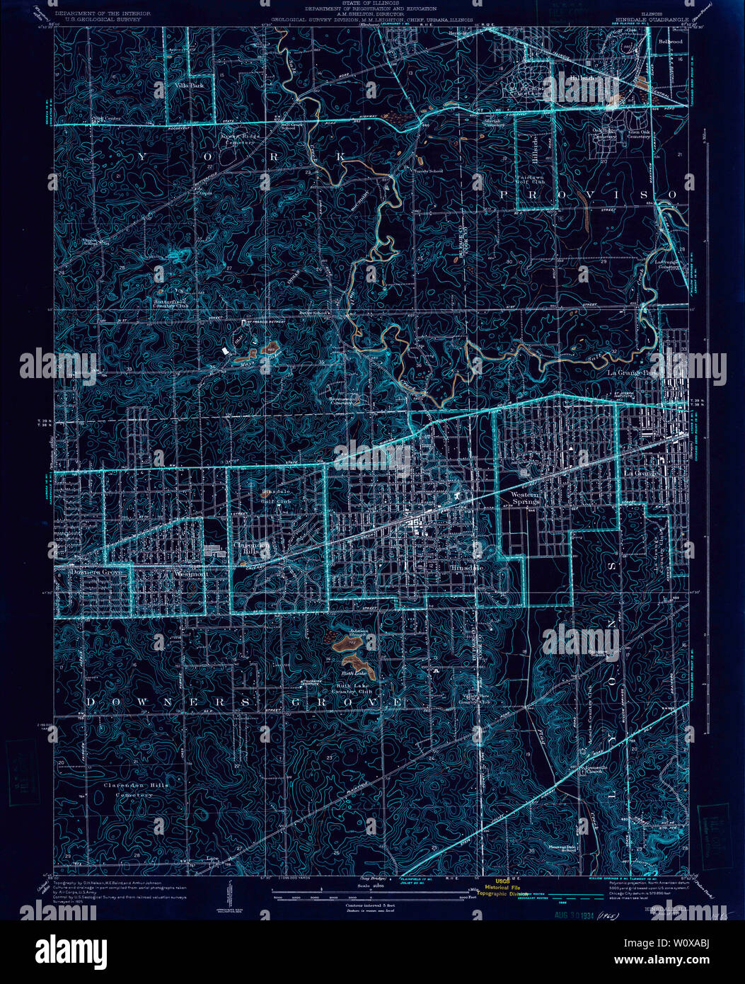 Hinsdale map hi-res stock photography and images - Alamy