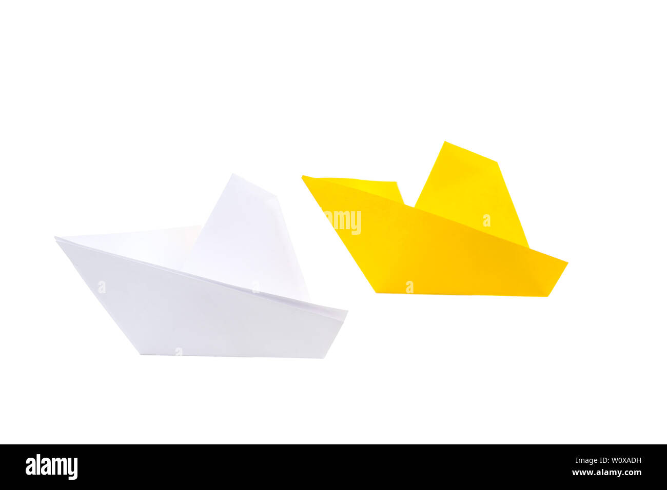 paper ships isolated on white Stock Photo - Alamy